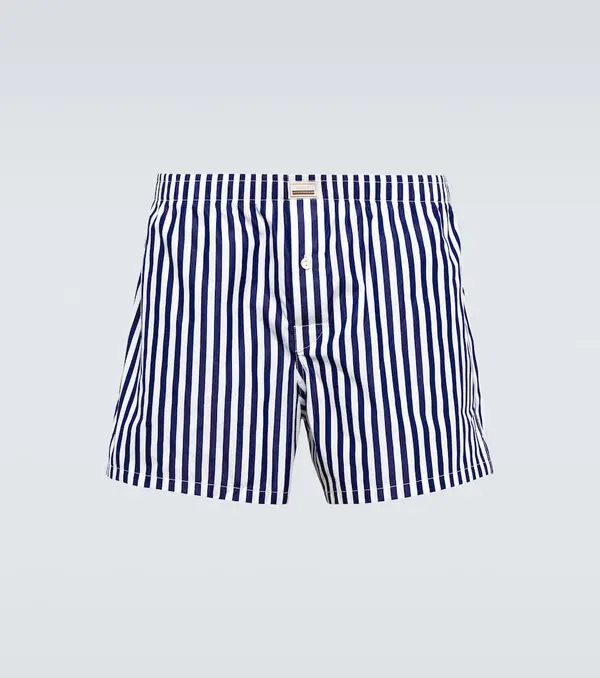 Gucci Striped Cotton Poplin Boxer Shorts