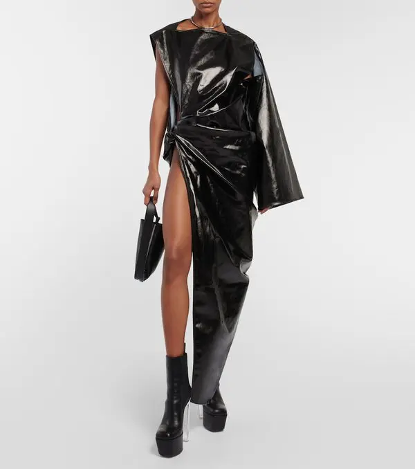 Rick Owens Asymmetrical Denim Gown