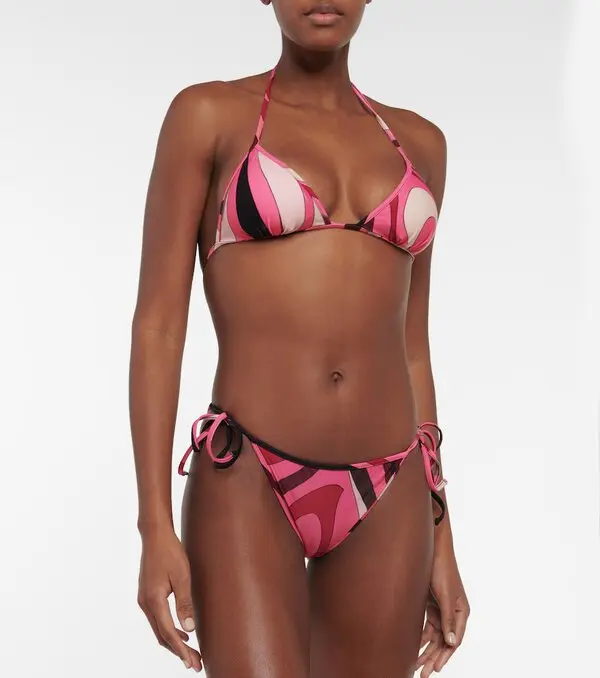 Emilio Pucci Marmo Bikini Top