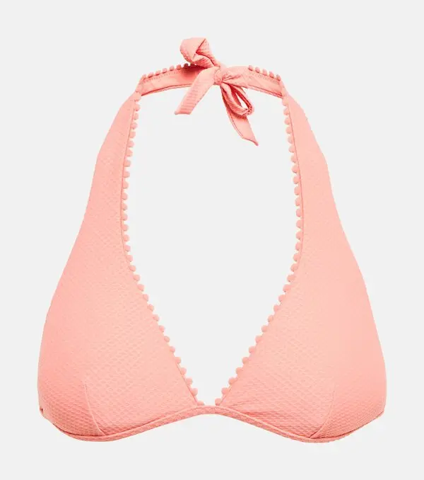 Heidi Klein Rosa Polyantha Halterneck Bikini Top - Pink