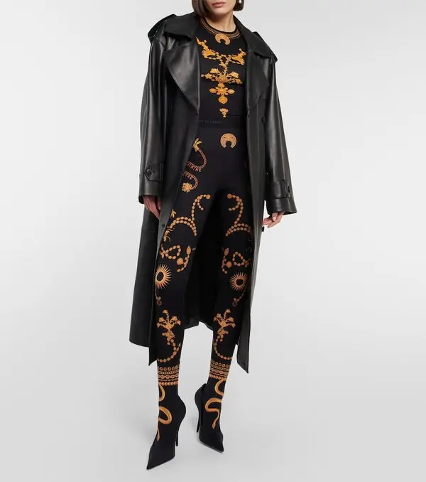 MARINE SERRE Printed Jersey Top