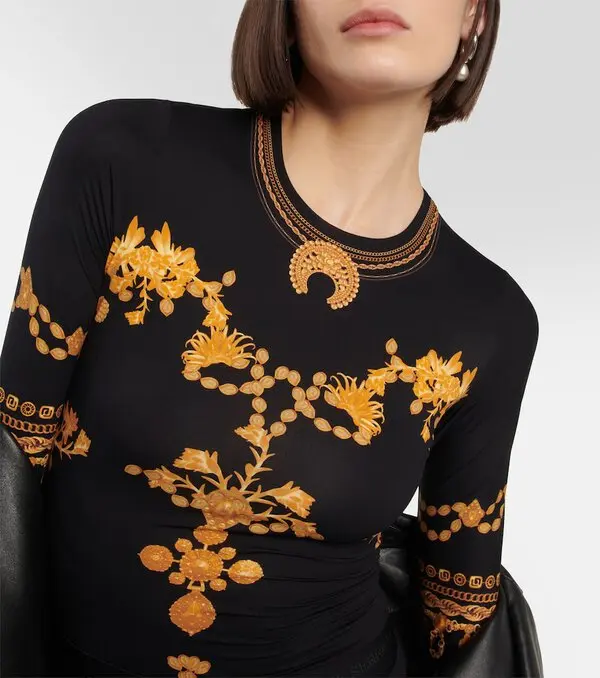 MARINE SERRE Printed Jersey Top