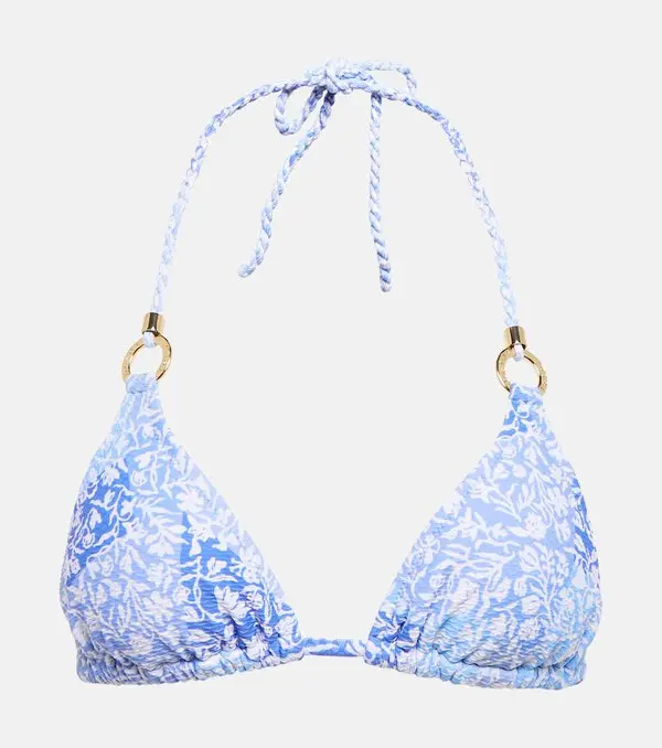 Heidi Klein Stella Maris Ring Triangle Bikini Top - Blue