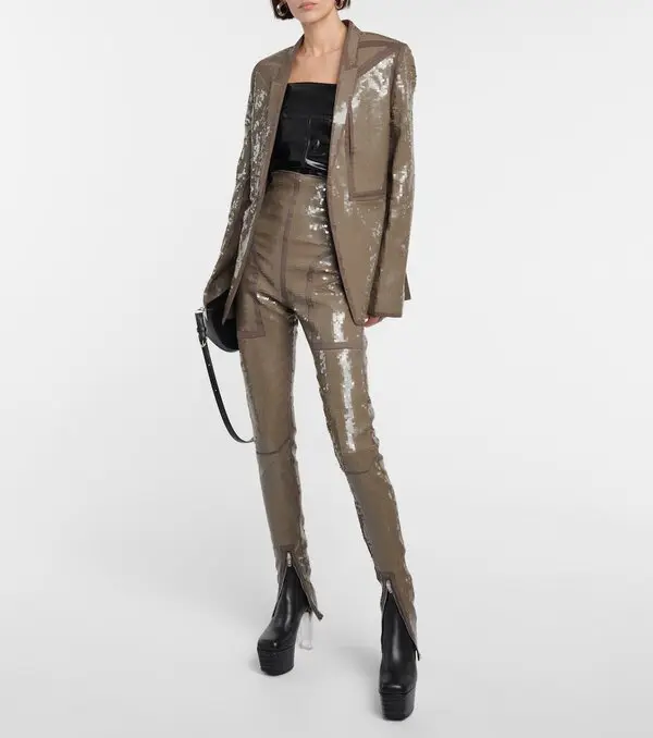 Rick Owens Sequined Single-breasted Blazer