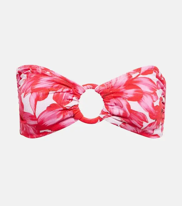 ALEXANDRA MIRO Carlotta Printed Bandeau Bikini Top - Multicoloured
