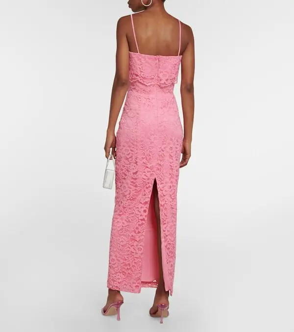 RASARIO Bustier Lace Midi Dress
