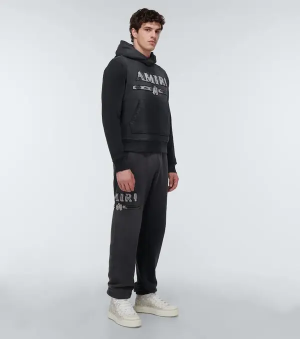 Amiri Logo Cotton Hoodie In Black - 40% Off | Editorialist