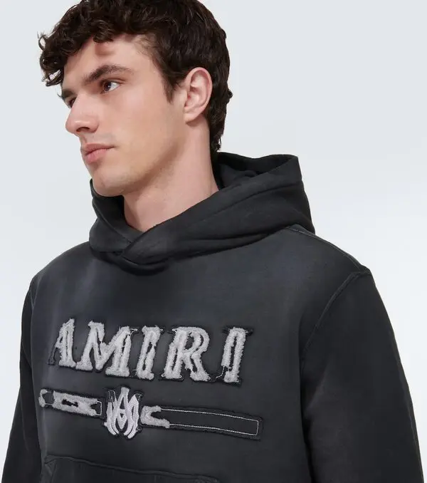 Amiri Logo Cotton Hoodie In Black - 40% Off | Editorialist