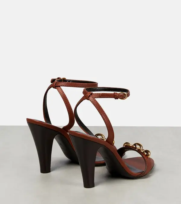 Saint Laurent Le Maillon 95 Leather Sandals