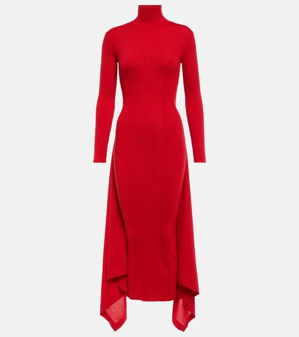 Alaïa Cashmere And Silk Midi Dress