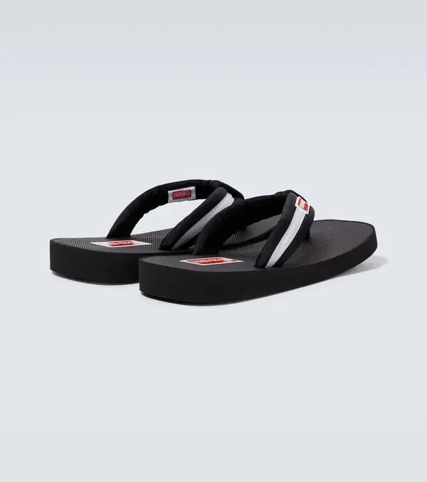Kenzo Logo Striped Thong Sandals