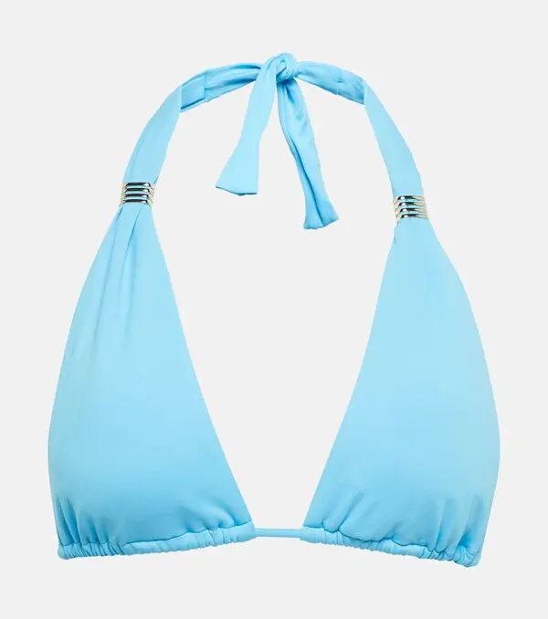 Melissa Odabash Grenada Halterneck Bikini Top - Blue