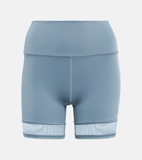 Alo Yoga Double Trouble Biker Shorts - Grey