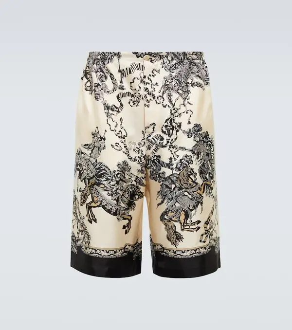 Gucci Roi Soleil Silk Shorts
