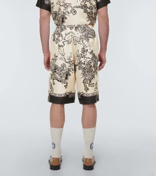 Gucci Roi Soleil Silk Shorts