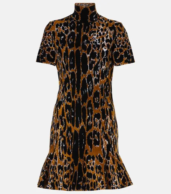 Alaïa Jacquard Mini Dress - Multicoloured