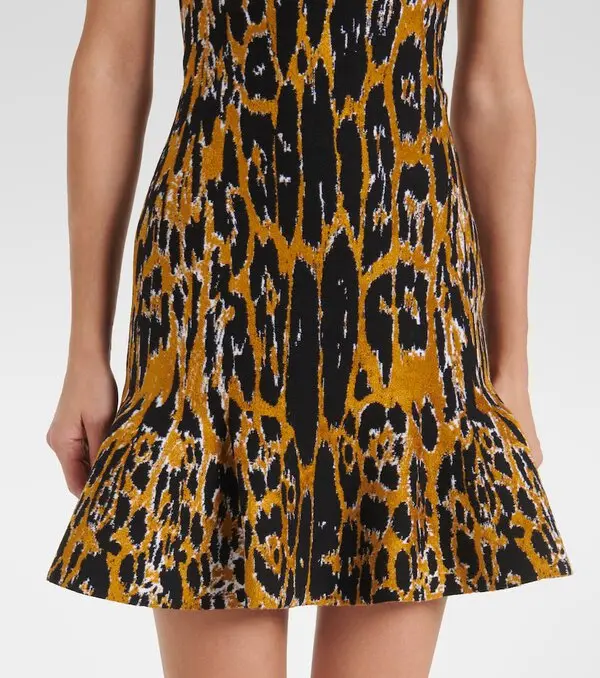 Alaïa Jacquard Mini Dress - Multicoloured