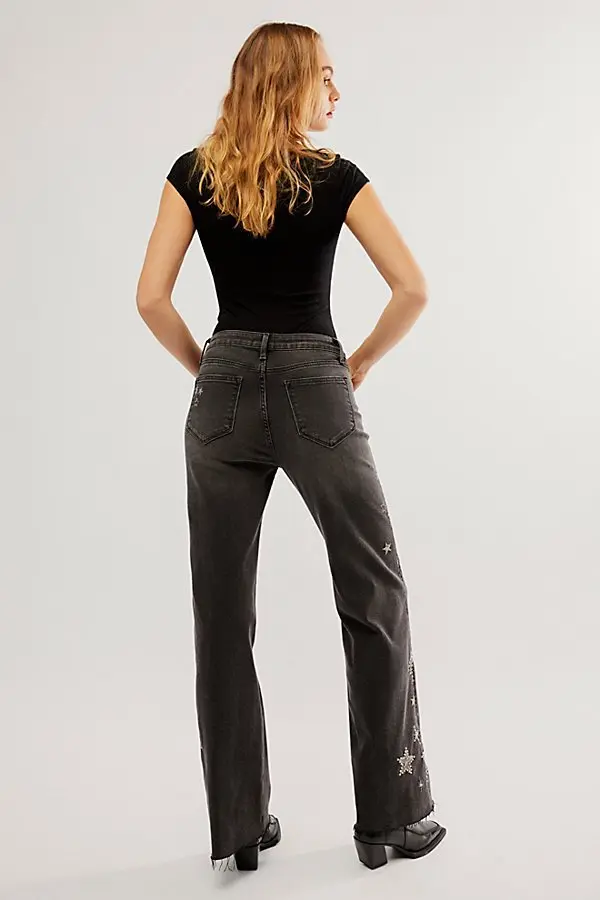 DRIFTWOOD Charlee Wide-leg Jeans - Black