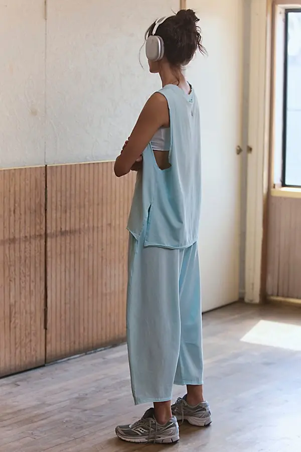 Free People Hot Shot Relaxed Set - Cloudy Waters