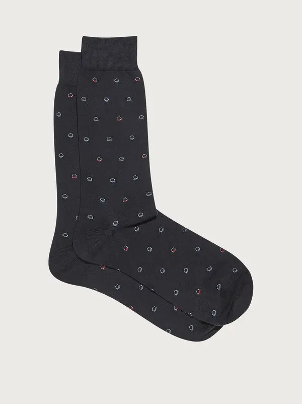 FERRAGAMO Medium Gancini Jacquard Socks - Blue