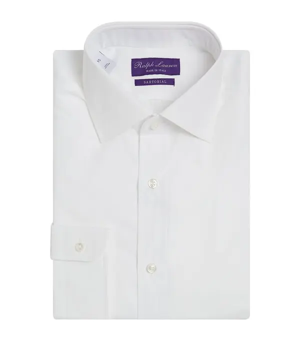 Ralph Lauren Purple Label Cotton Poplin Shirt - White