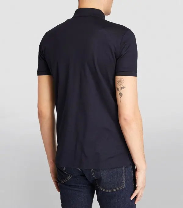 Ralph Lauren Purple Label Custom Slim Polo Shirt - Navy