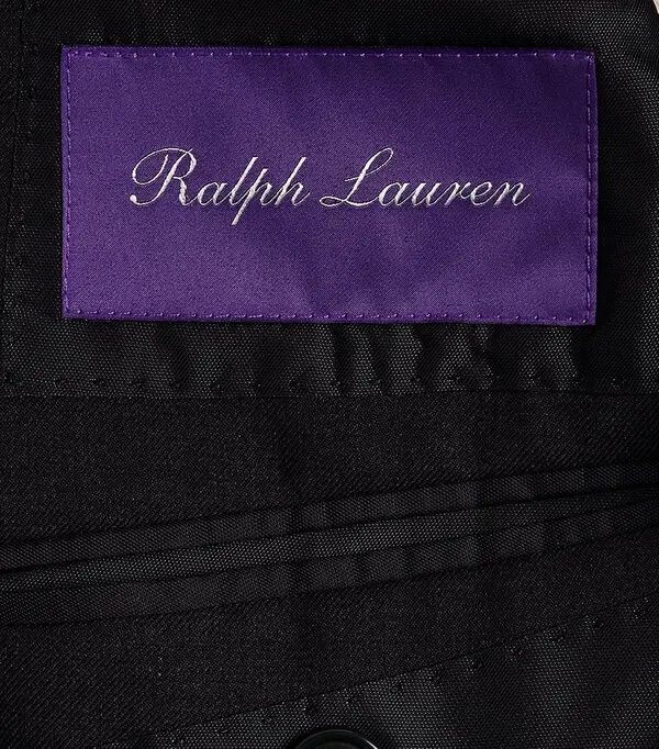Ralph Lauren Purple Label Wool Serge Gregory 2-piece Suit - Black