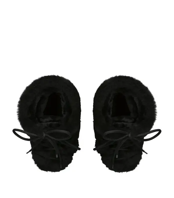 Moon Boot Icon Low Faux Fur Ankle Boots - Black
