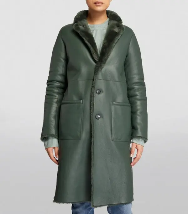 JOSEPH Shearling Brittany Reversible Coat