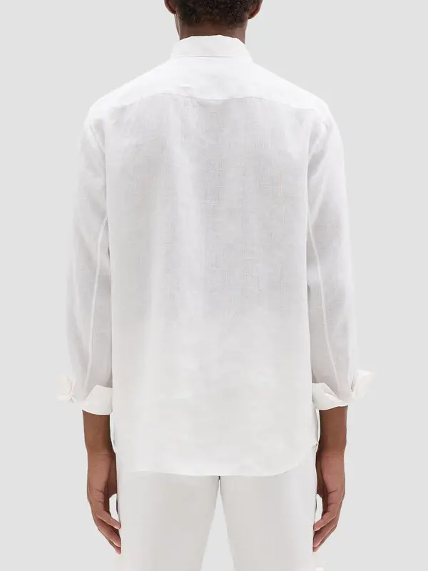 Theory Irving Long-sleeve Linen Shirt - White