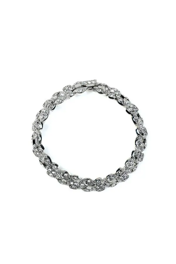 KENNETH JAY LANE And Crystal Link Bracelet - Silver