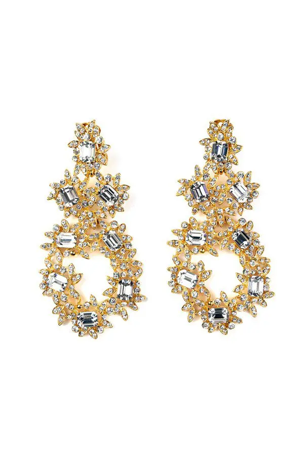 KENNETH JAY LANE Plated Flower Clip-on Earrings - Gold