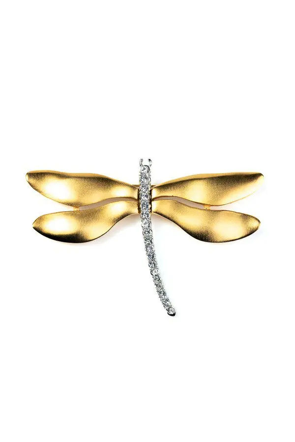 KENNETH JAY LANE Dragonfly Pin - Gold