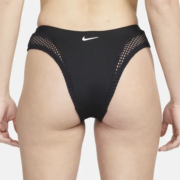 Nike Cheeky Sling Bikini Swim Bottom - Black