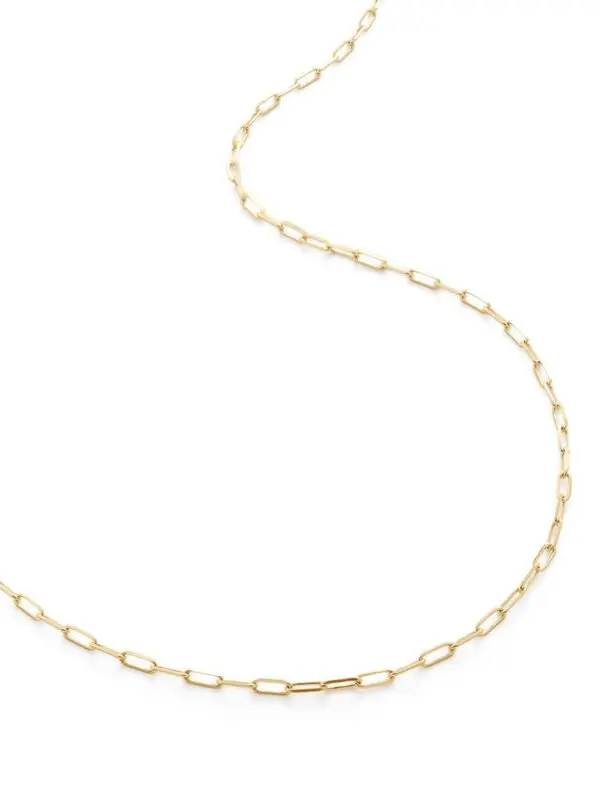Monica Vinader 14kt Yellow Mini Paperclip Chain Necklace - Gold