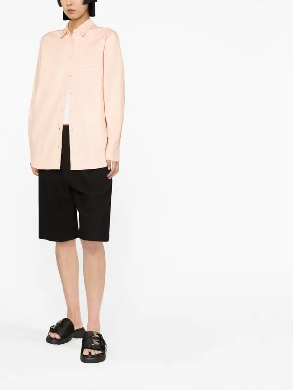 Raf Simons Long-sleeve Shirt With Logo Patch - Pink
