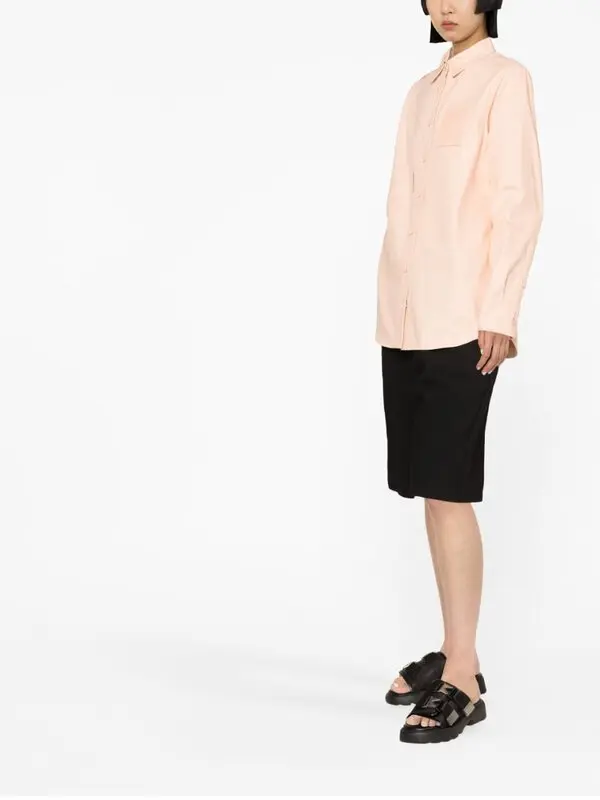 Raf Simons Long-sleeve Shirt With Logo Patch - Pink