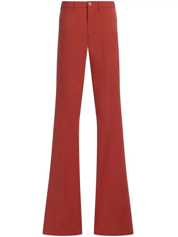 Marni Pressed-crease Flared Trousers - Red