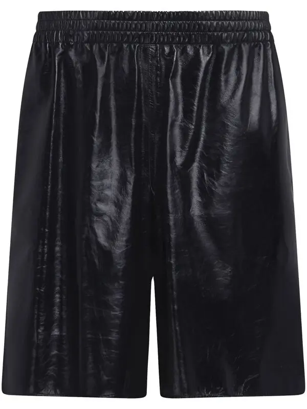 Marni Elasticated-waist Leather Shorts