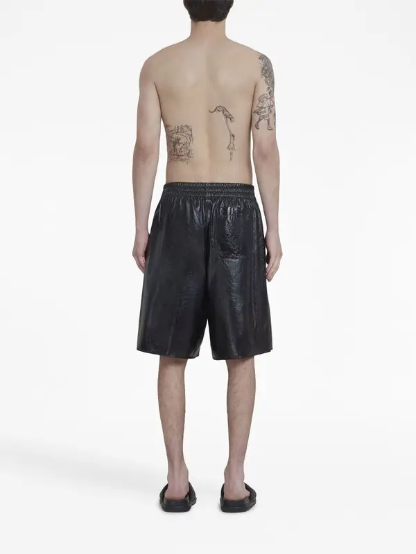 Marni Elasticated-waist Leather Shorts