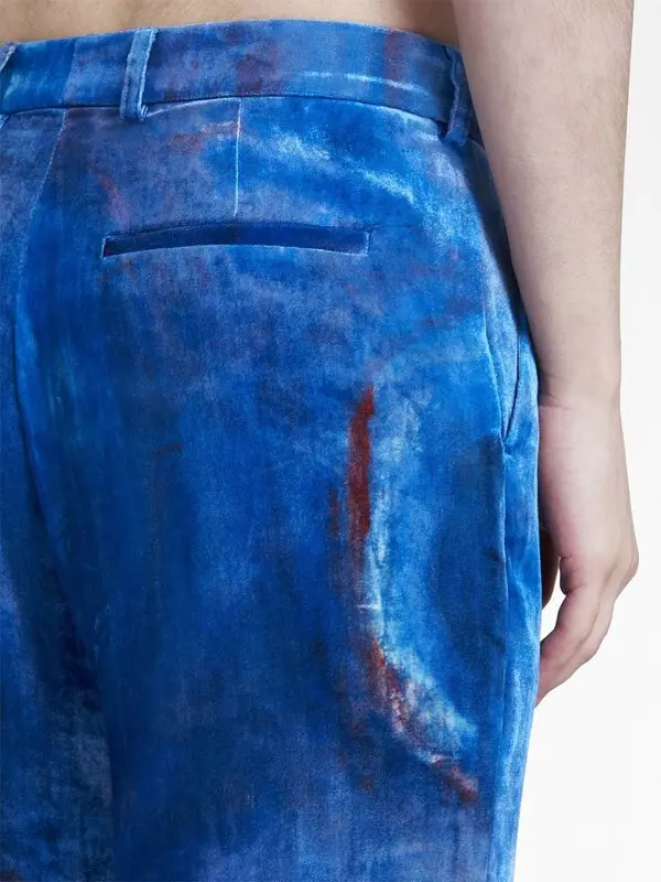 Marni Painterly-print Straight-leg Trousers