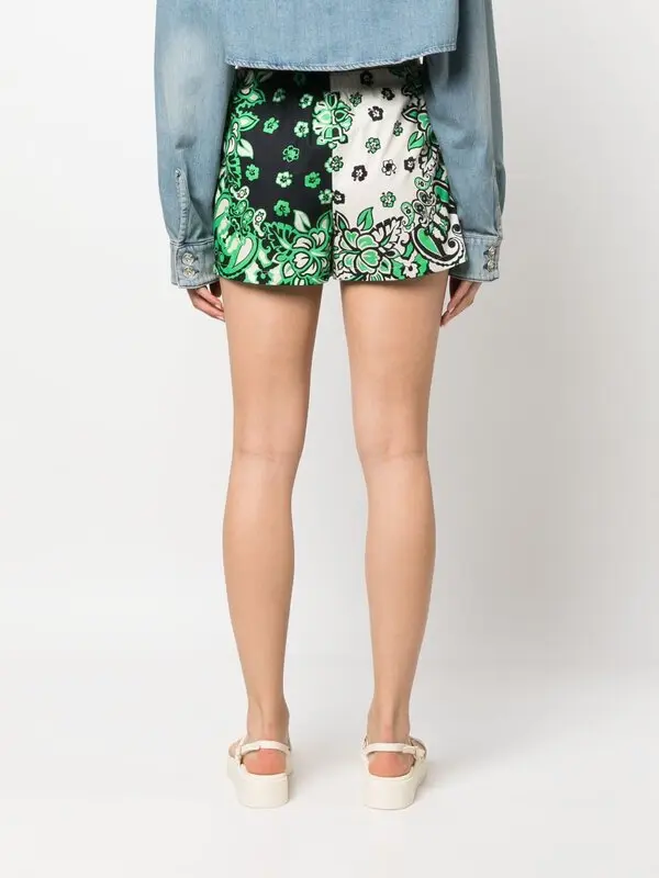 Red Valentino Floral-print Drawstring Shorts