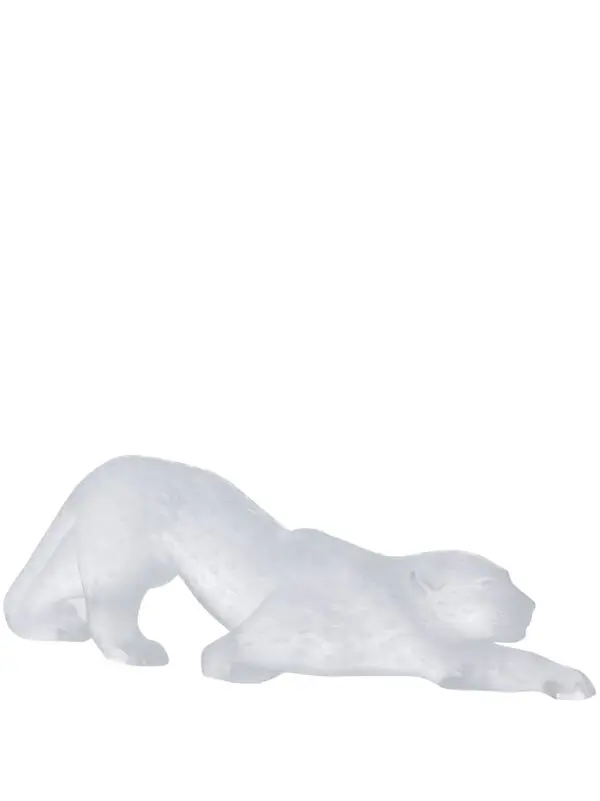 Lalique Zeila Panther Crystal Sculpture - White