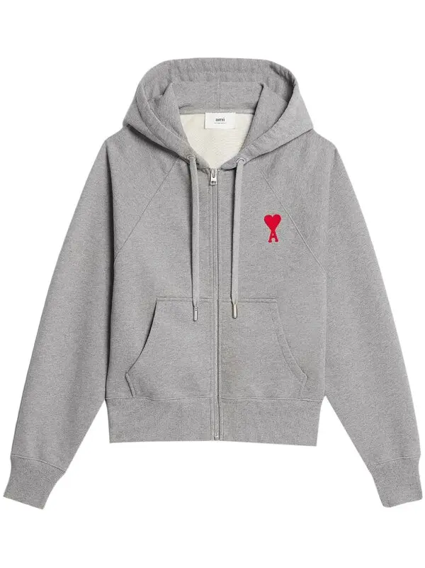 AMI Paris Embroidered-logo Detail Hoodie