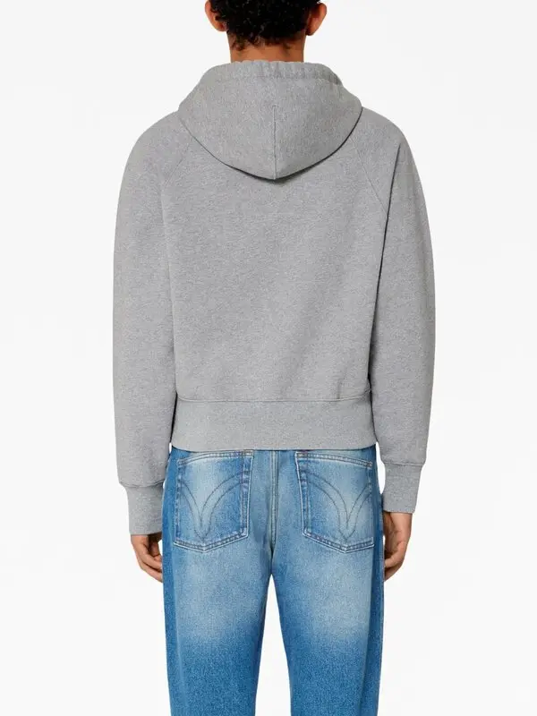 AMI Paris Embroidered-logo Detail Hoodie