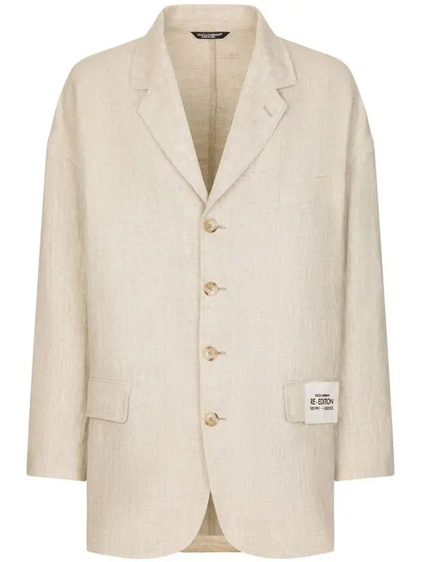 Dolce & Gabbana Logo-patch Single-breasted Blazer