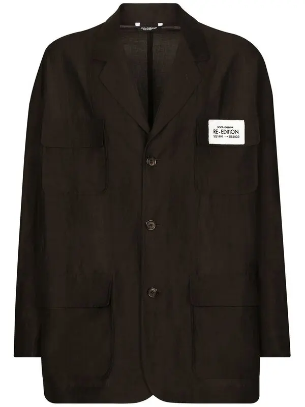 Dolce & Gabbana Single-breasted Linen Blazer