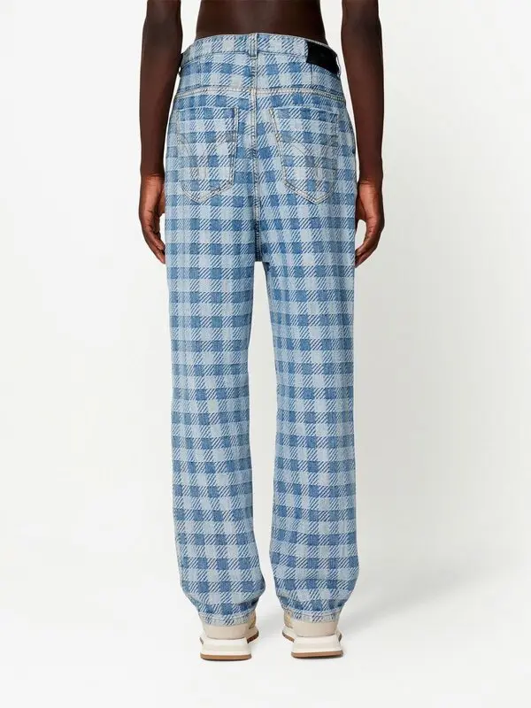 Ami Alex-fit Checkered Straight Jeans