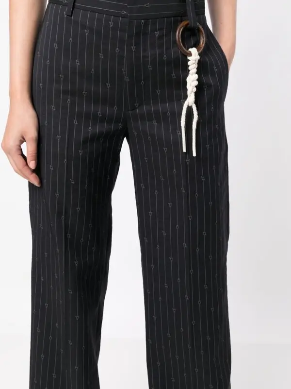 CHARLES JEFFREY Pinstripe Straight-leg Trousers