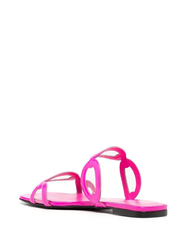 Valentino Garavani Chain 1967 Flat Slides - Pink